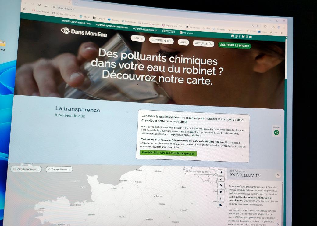 Un nouveau site et une carte interactive pour mieux connaître les polluants dans l’eau du robinet